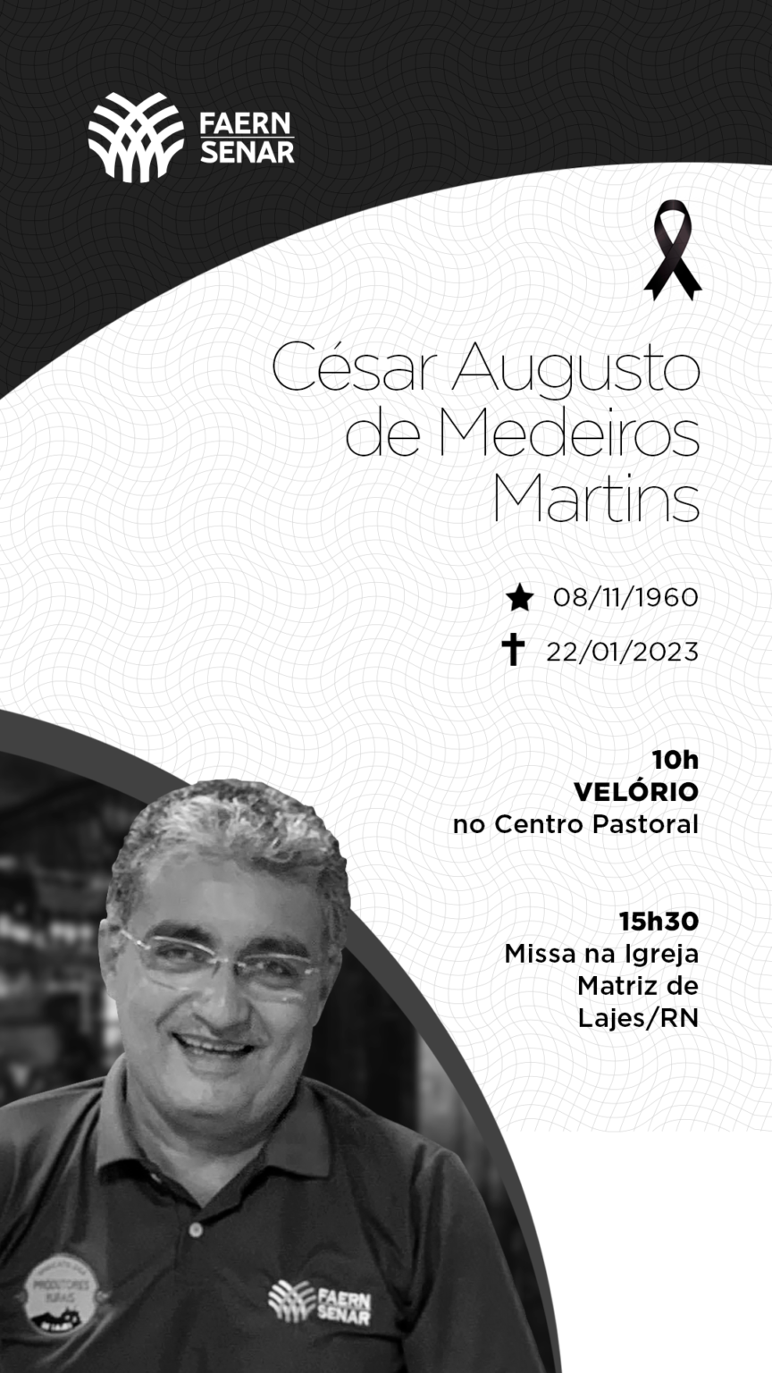 Confira a Nota de Pesar emitida pelo Sistema FAERN/SENAR – SENAR RN